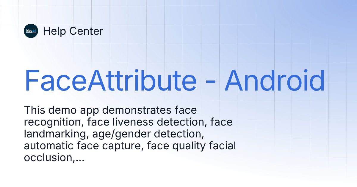 FaceAttribute - Android | Help Center