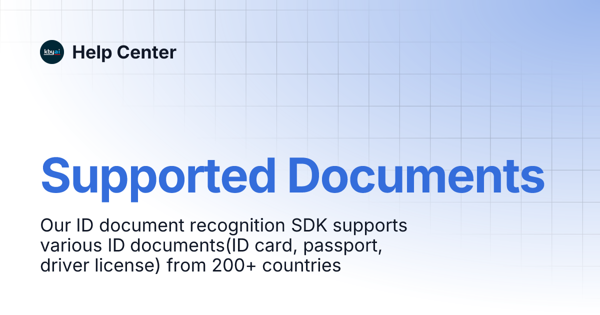 Supported Documents | Help Center